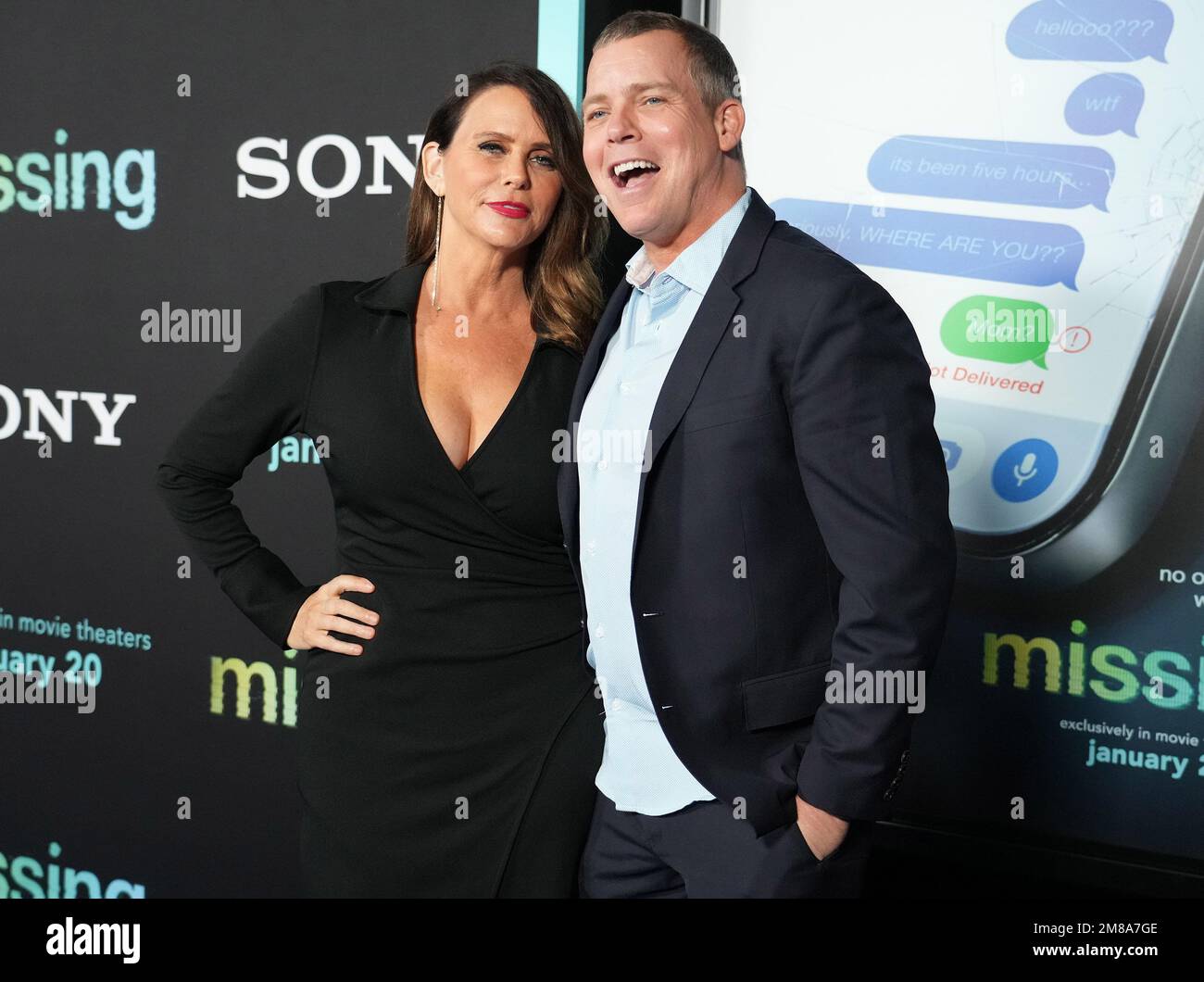Los Angeles, CA. January 12, 2023. (L-R) Amy Landecker and Tim Griffin ...