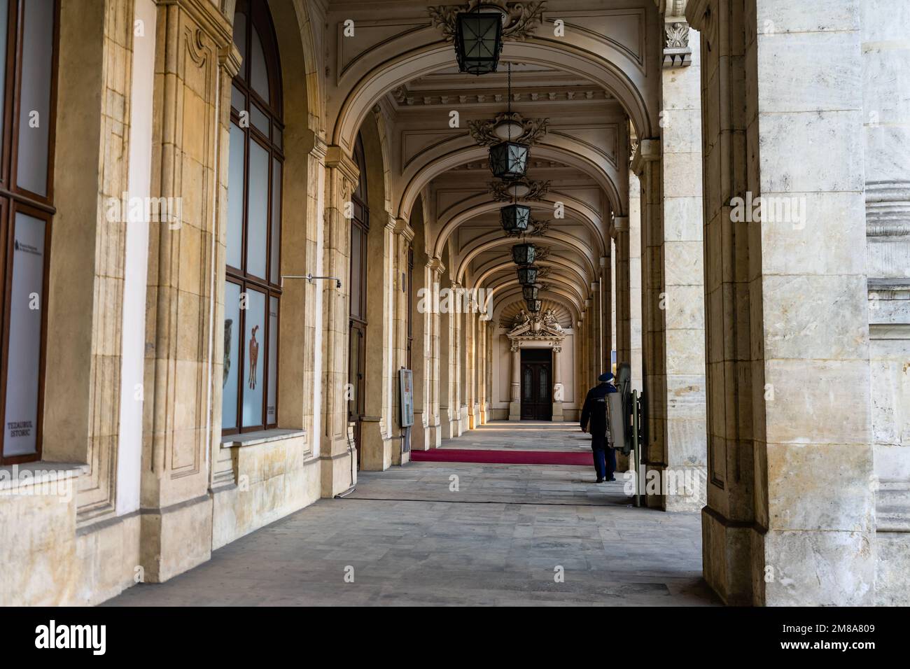 The facade of a historic building in Bucharest, Romania Stock Photo - Alamy