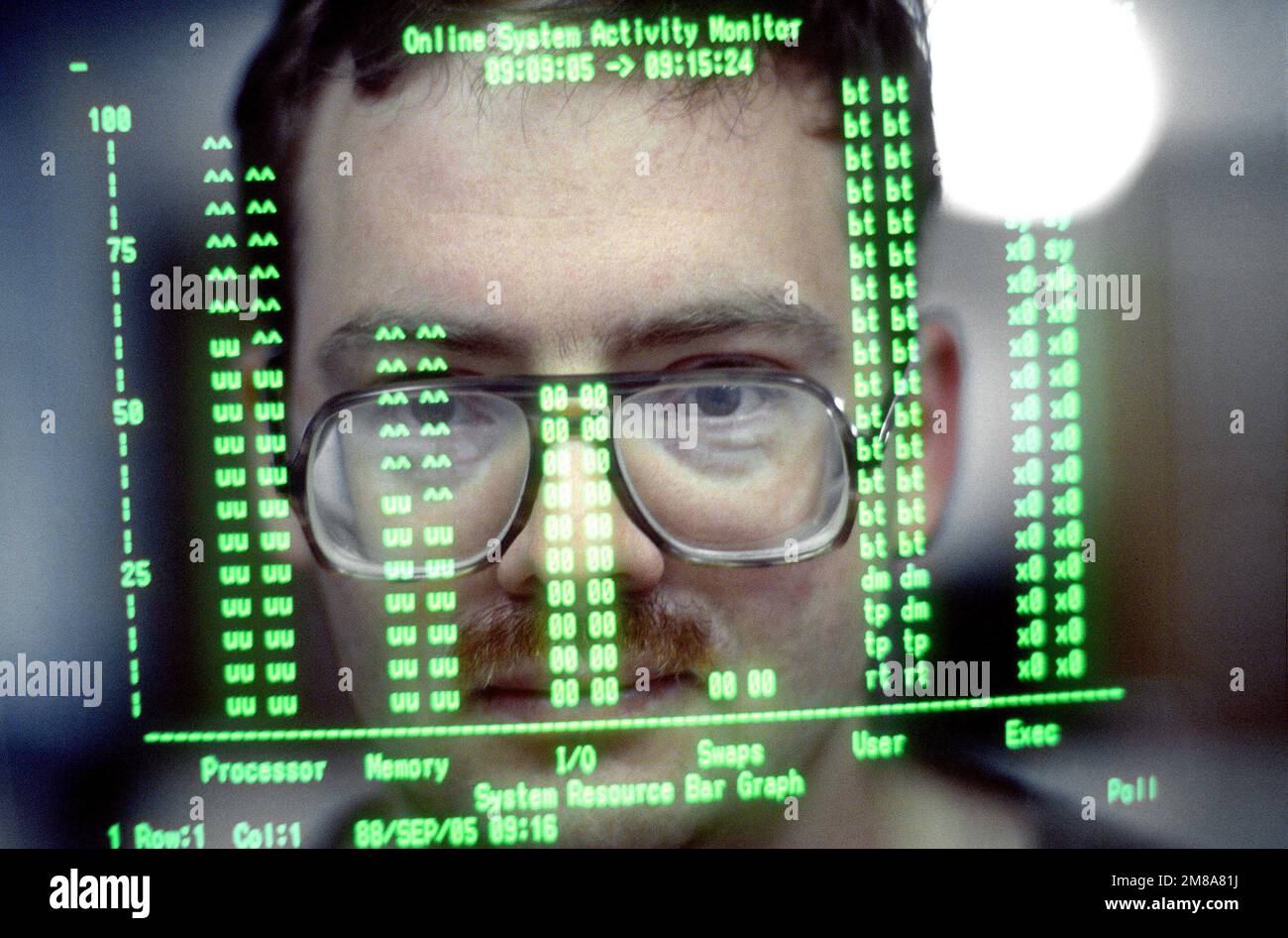 Face reflected on computer screen hi-res stock photography and images ...