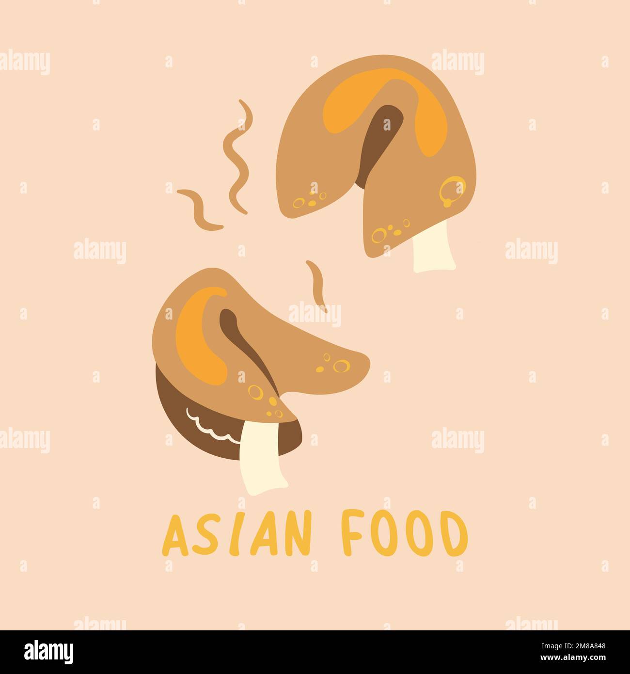 fortune cookies vector asian food in vector Stock Vector Image & Art ...