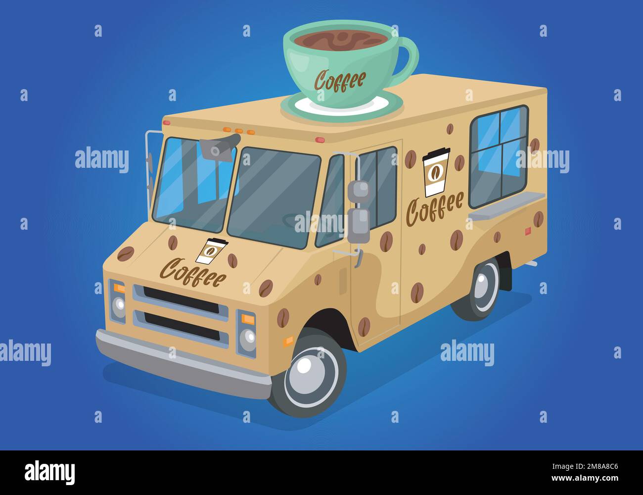 Mobile coffee bike Stock Vector Images - Alamy