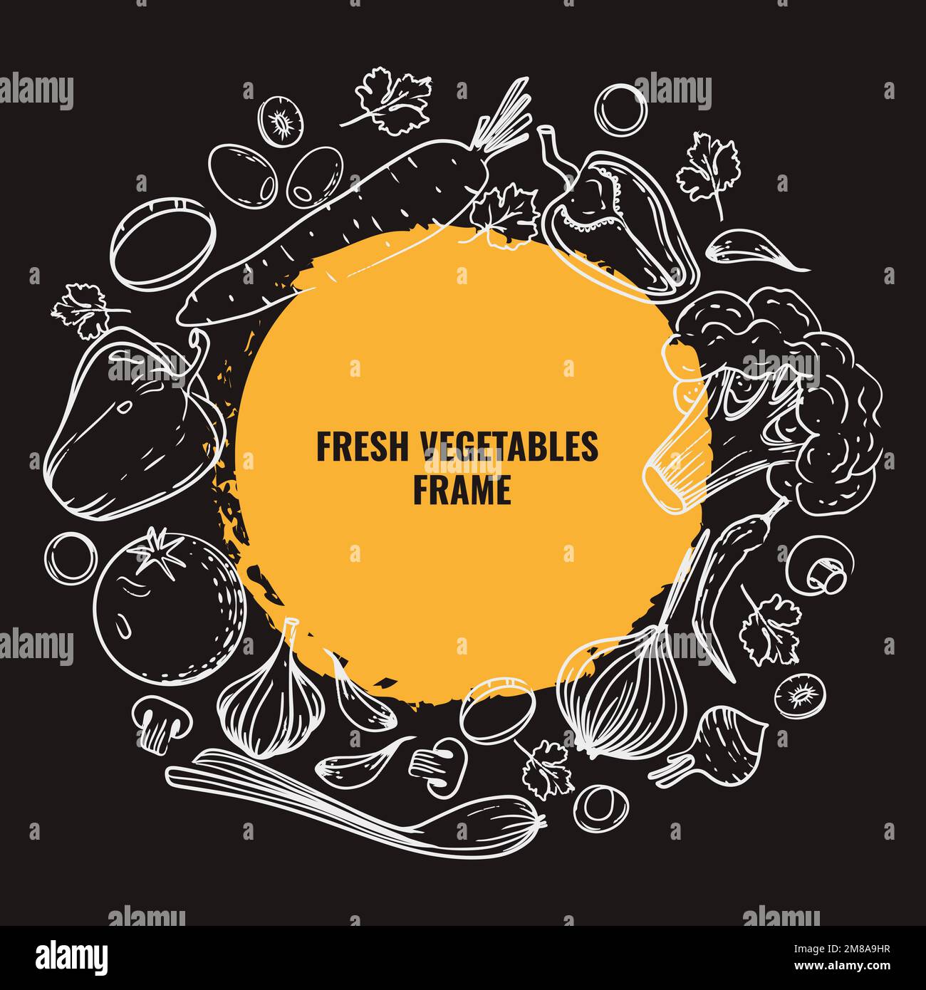 Vegetables eat in kitchen Stock Vector Images - Alamy