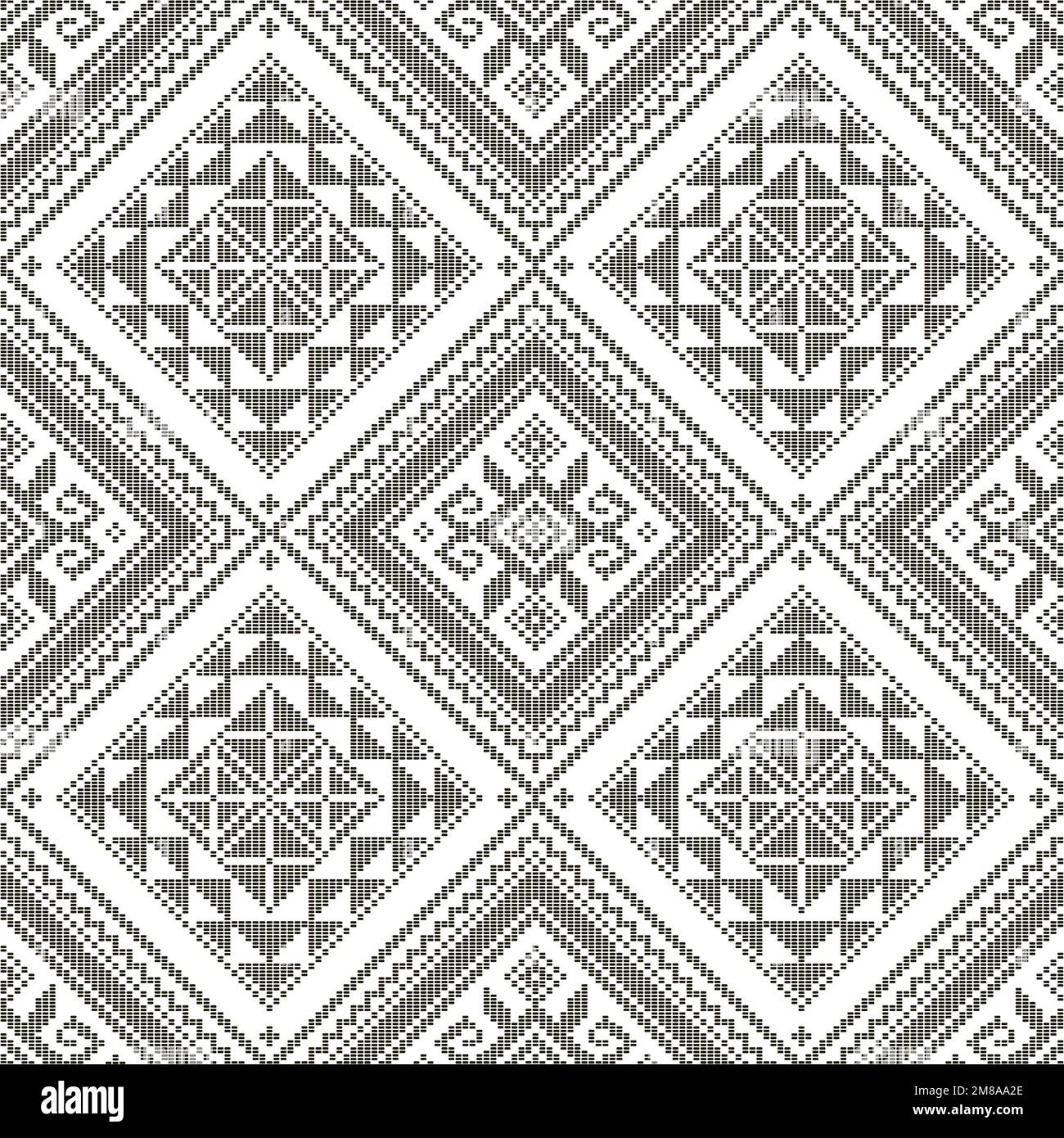 Yakan cloth inspired vector seamless pattern, traditional folk art ...