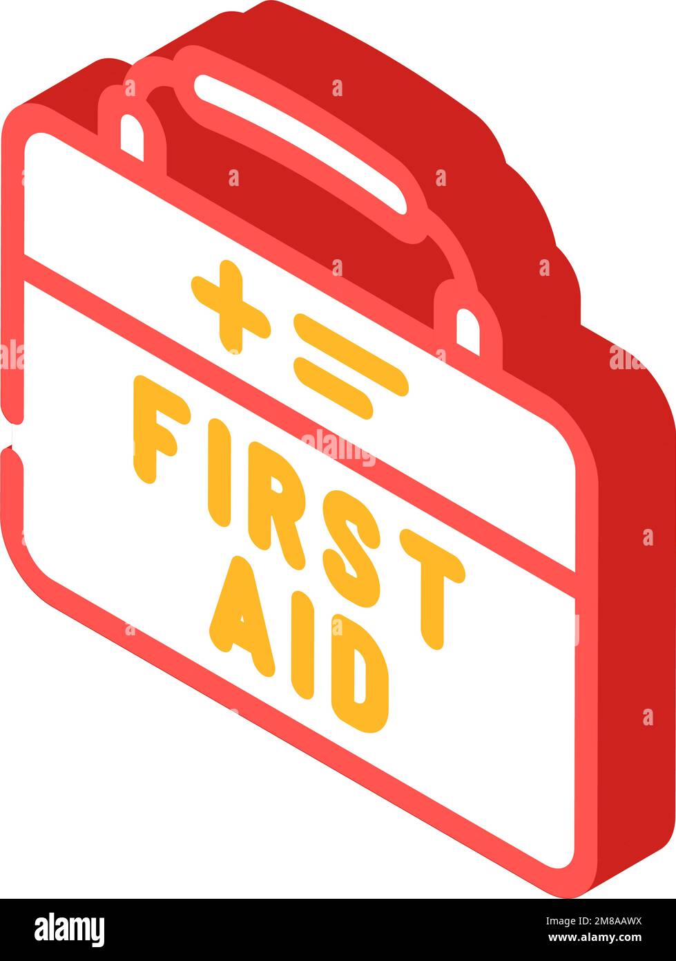 first aid kit box isometric icon vector illustration Stock Vector Image ...
