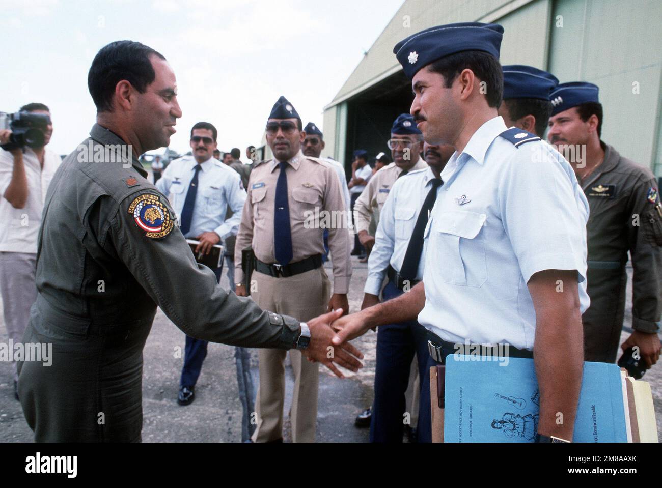Deployment commander MAJ Jerry Salazar, left, 24th Tactical Air Support ...