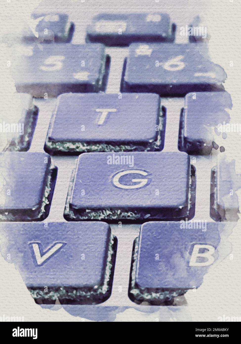 Vintage computer keyboard keys hi-res stock photography and images - Alamy