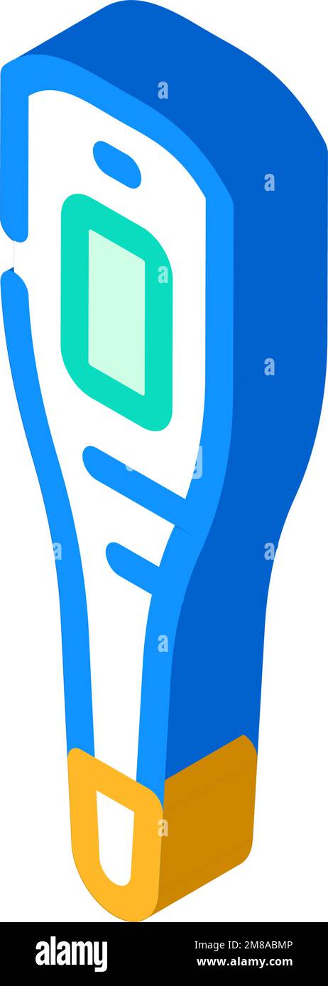 oral thermometer first aid isometric icon vector illustration Stock ...