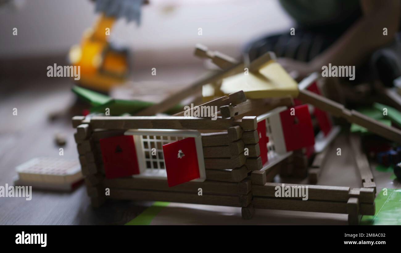 Destroying house bulldozer hi-res stock photography and images - Alamy