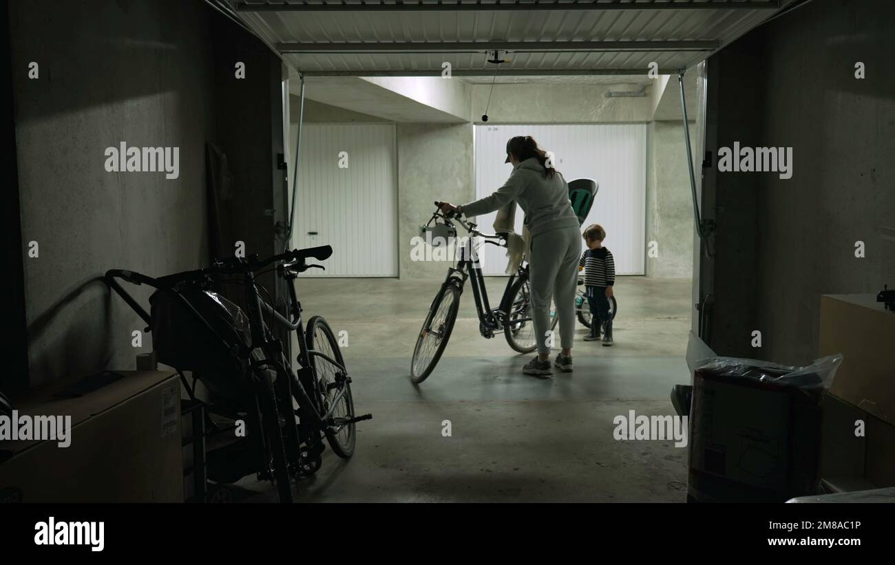 Mother opening storage room hi-res stock photography and images - Alamy