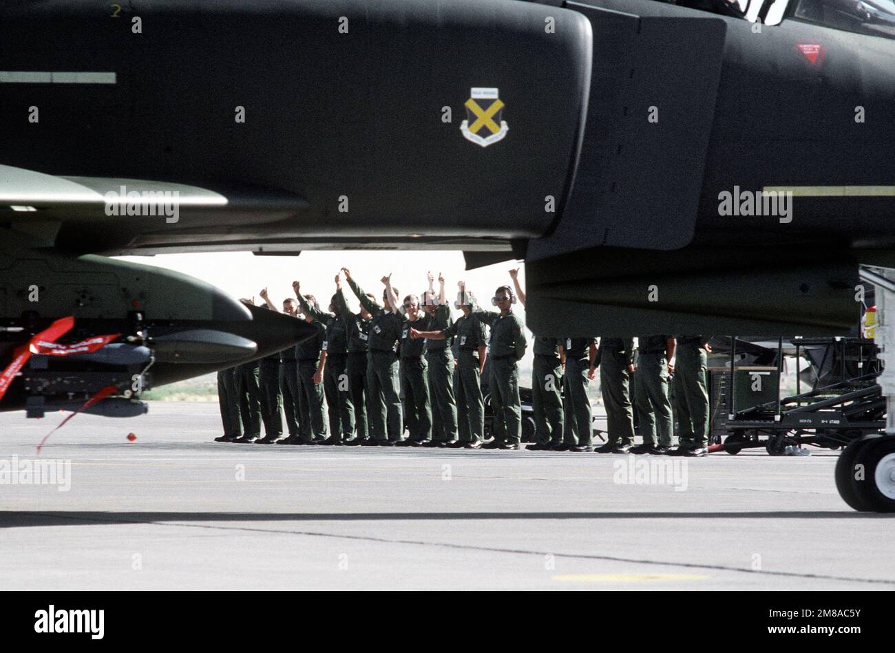 Maintenance team members of the 37th Tactical Fighter Wing from George ...