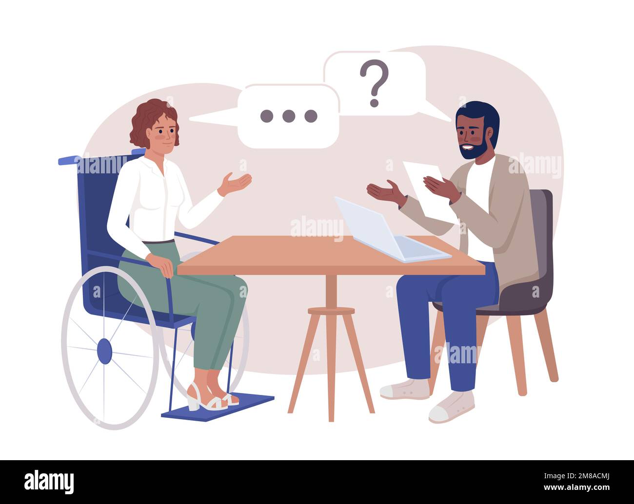 Job interview 2D vector isolated illustration Stock Vector Image & Art - Alamy