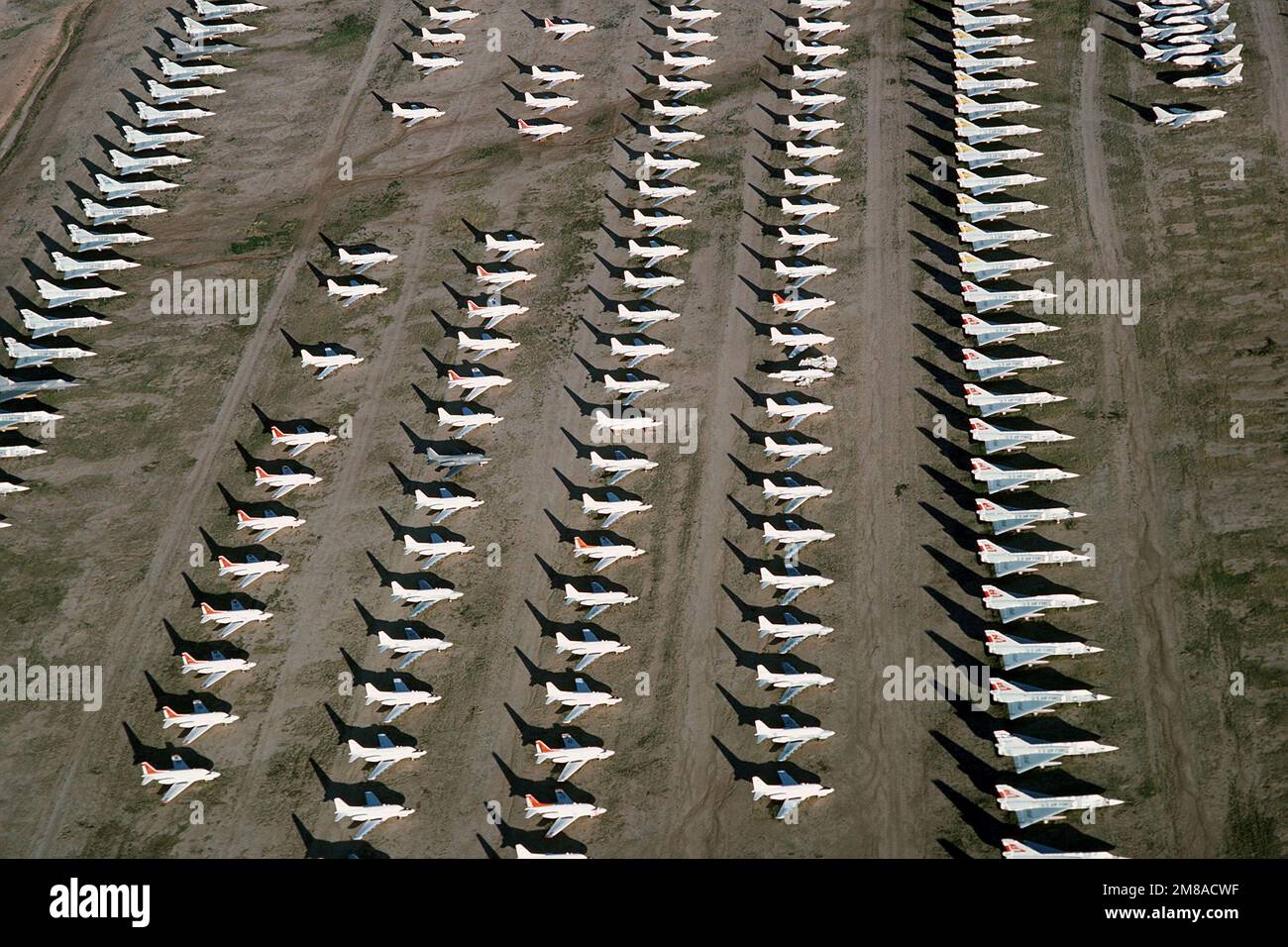 An aerial view of some of the more than 2,500 aircraft stored at the ...