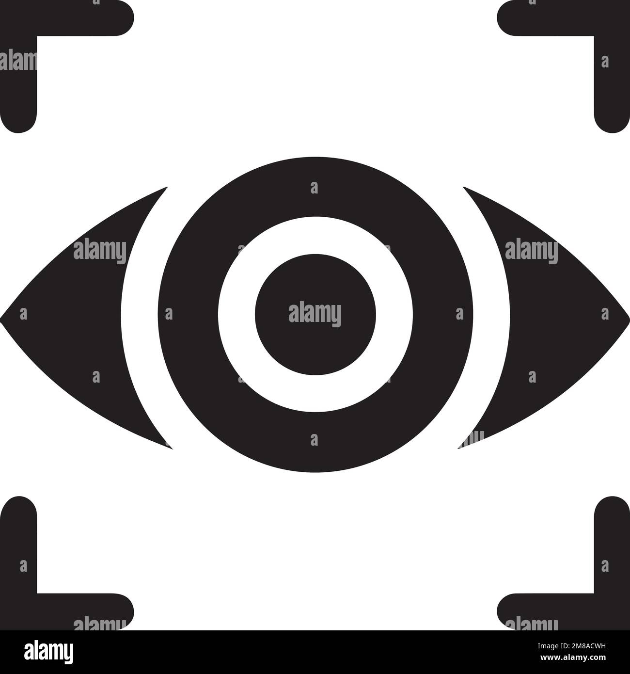 A vector design of eye tracking target icon on a white background Stock ...