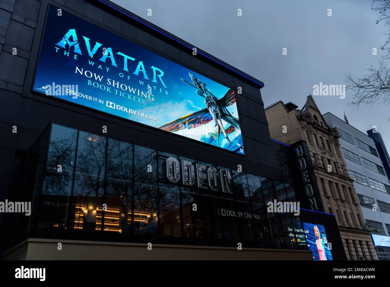 Odeon cinema Leicester Square, London, UK, showing Avatar, The Way of ...