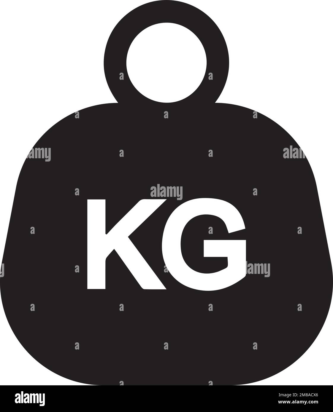 A vector design of kilogram weight icon on a white background Stock ...