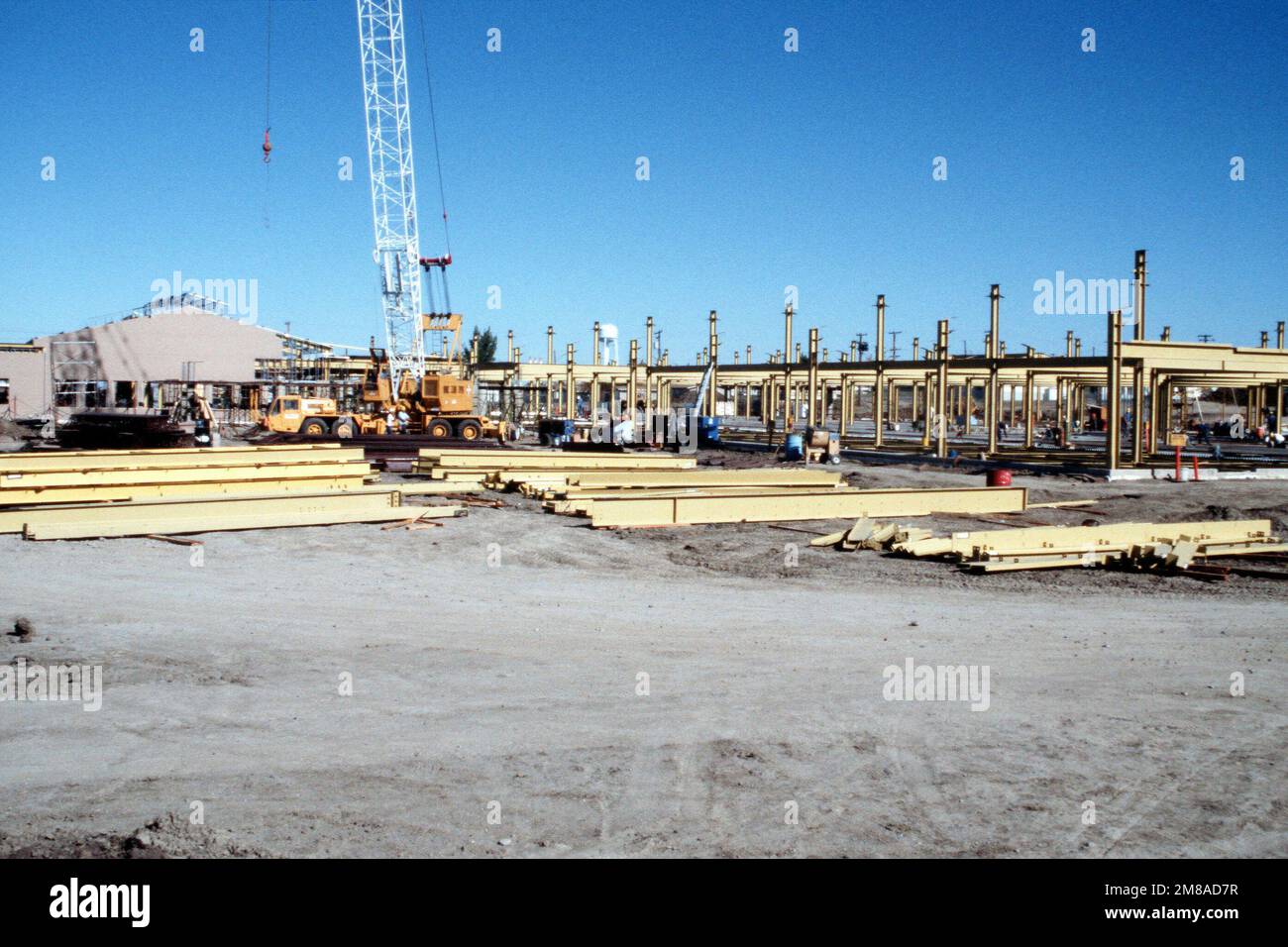 A view of the Comprehensive Health Care Center under construction. Base ...