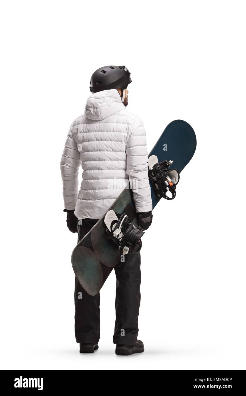 Back view young snowboarder hi-res stock photography and images - Alamy