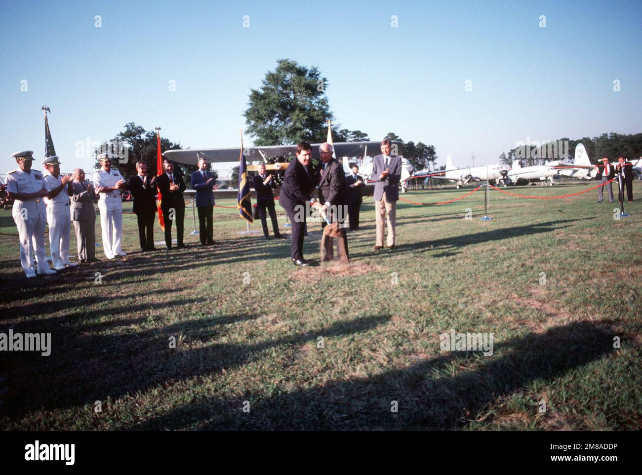 Secretary of the Navy William L. Ball III, left, and retired Adm ...