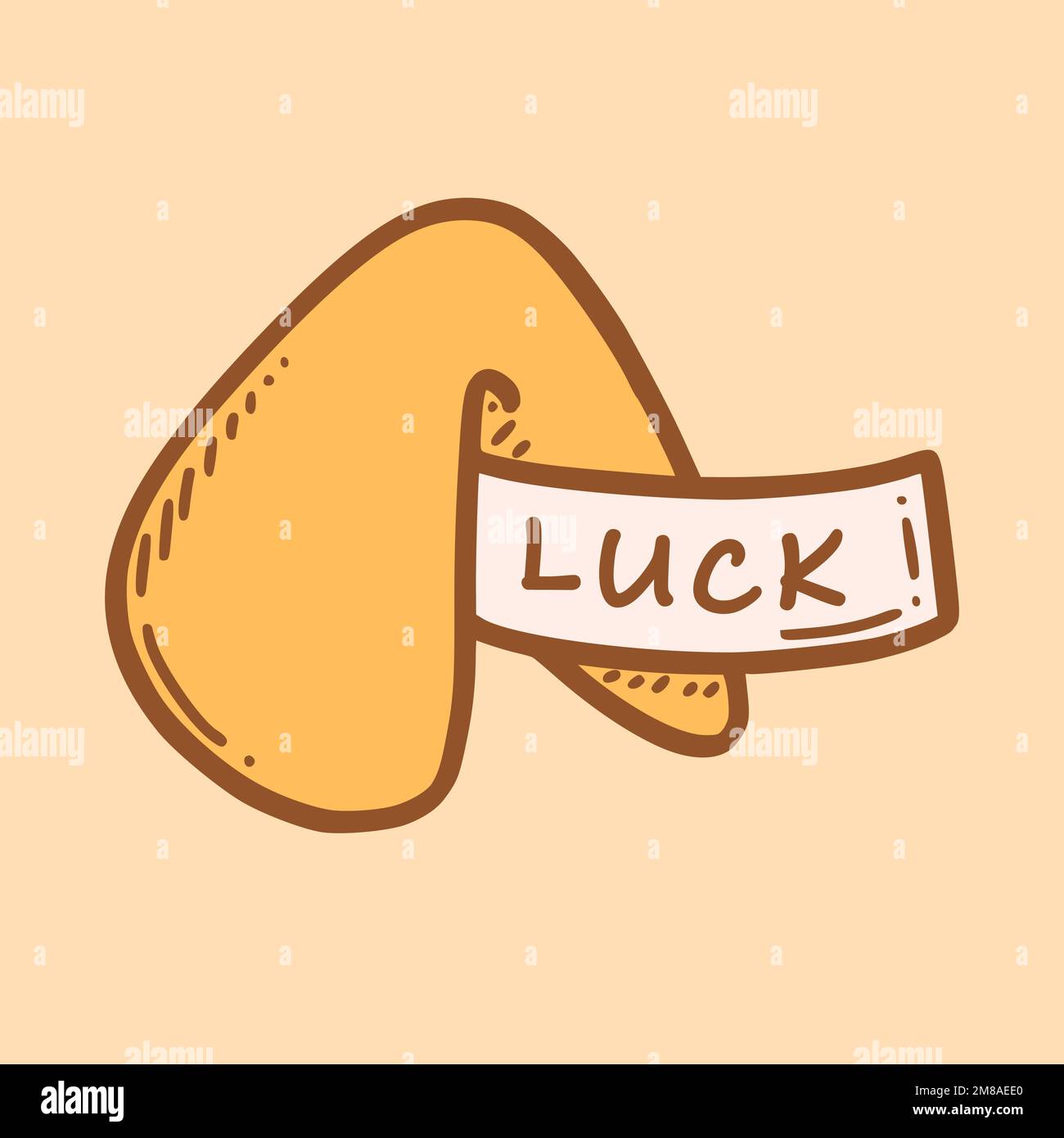 Chinese fortune cookies vector illustration. Chinese New year dessert ...