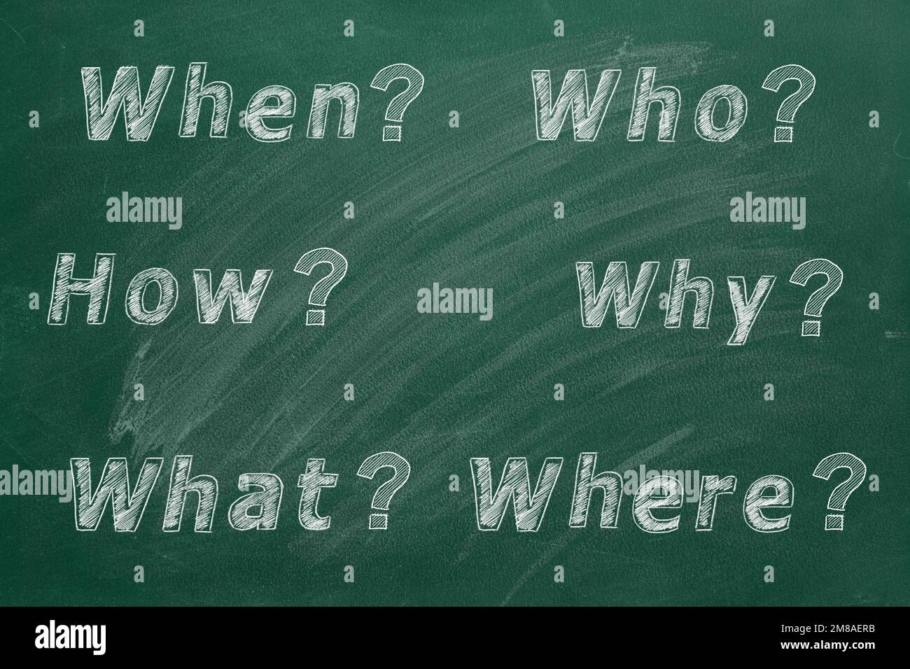 Six most common questions Who, What, where, when, why, how with ...