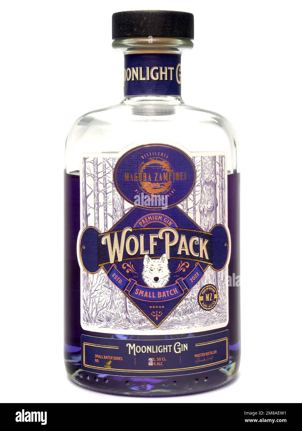 Bucharest, Romania - January 7, 2023: Romanian Wolfpack gin takes its ...