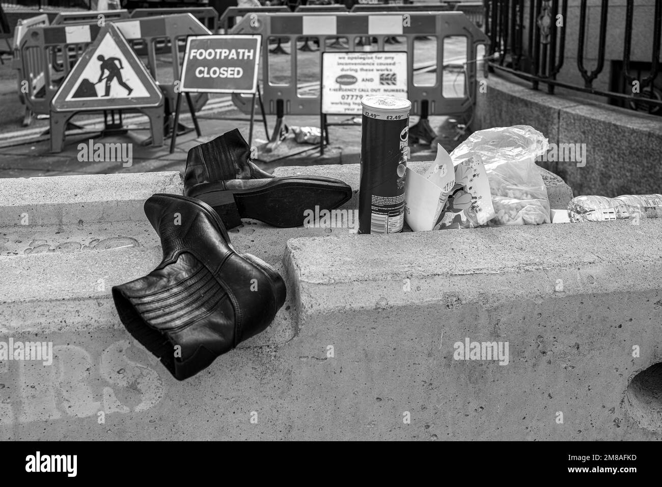 Empty boots Black and White Stock Photos & Images - Alamy