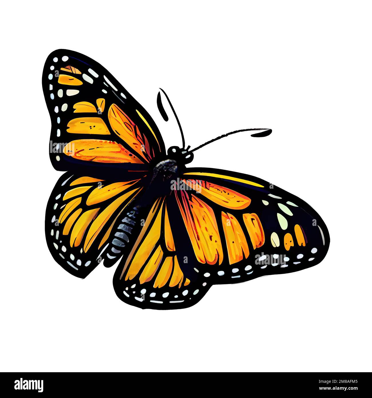 Orange butterfly cartoon Cut Out Stock Images & Pictures - Alamy