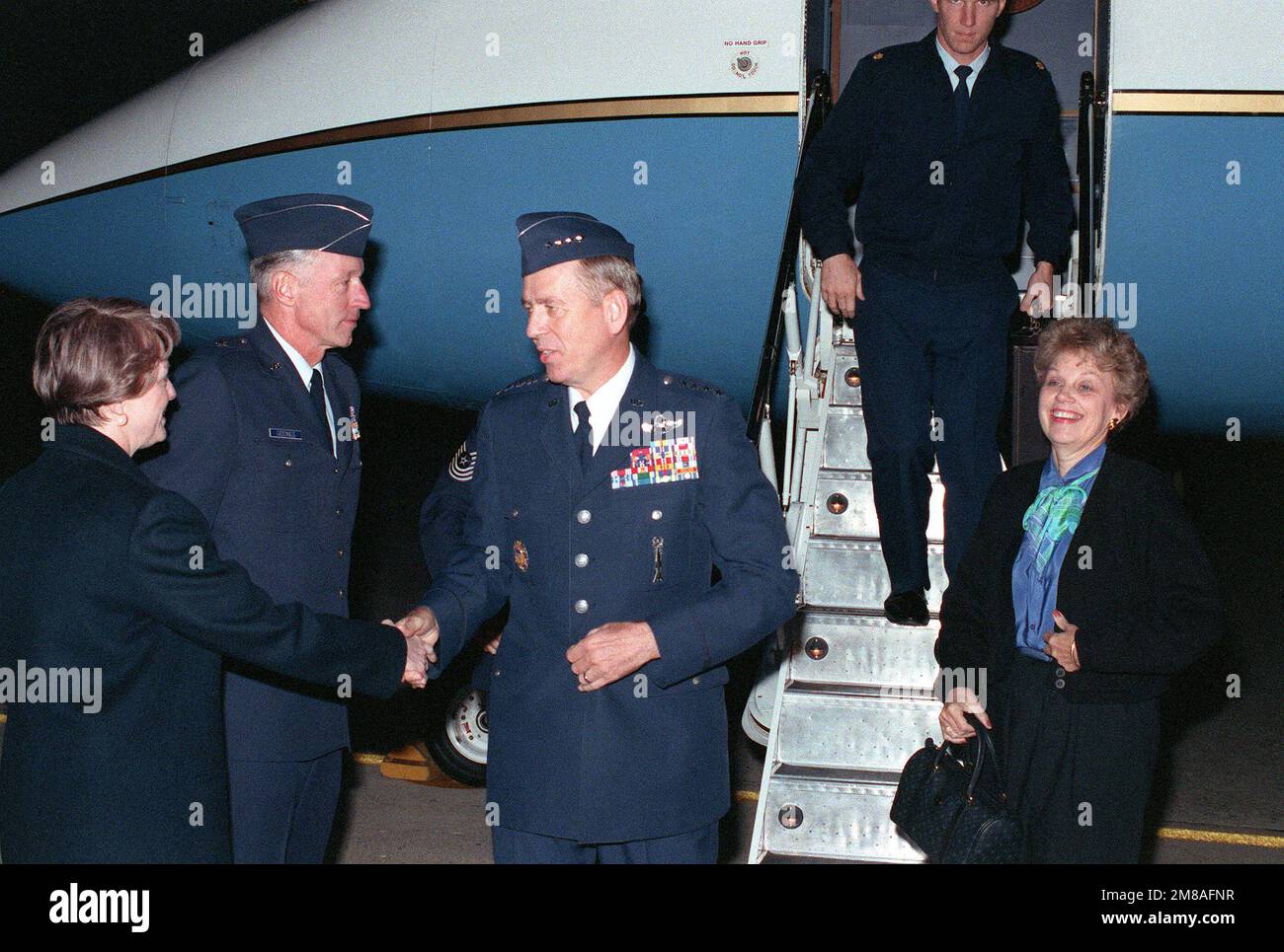 Air Force CHIEF of STAFF GEN Larry D. Welch, third from right, and his ...