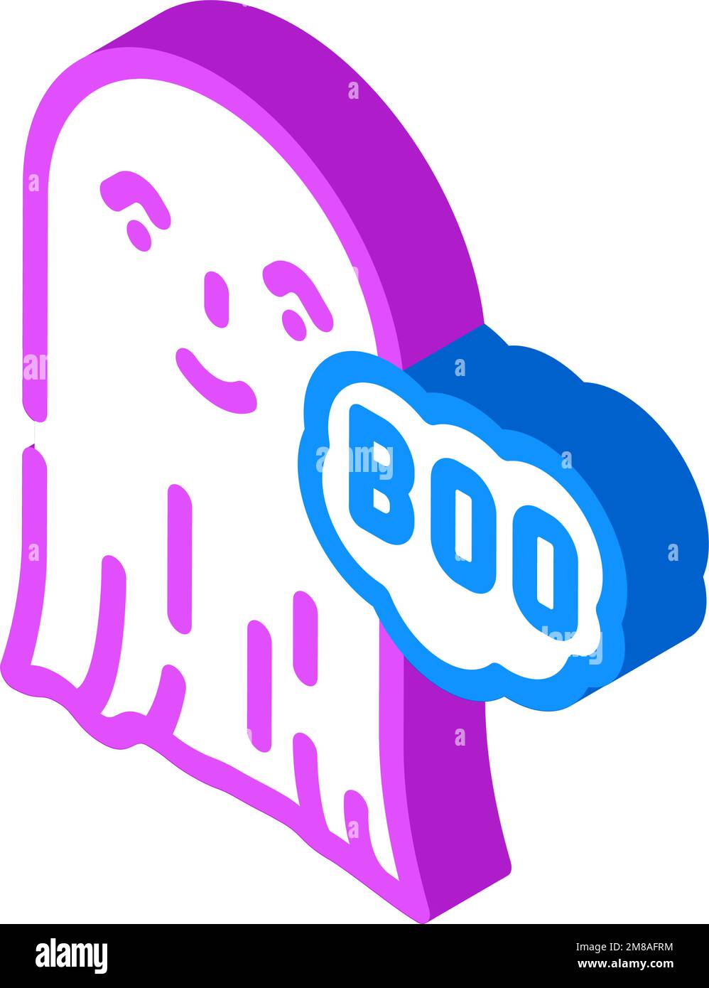 boo ghost isometric icon vector illustration Stock Vector Image & Art ...