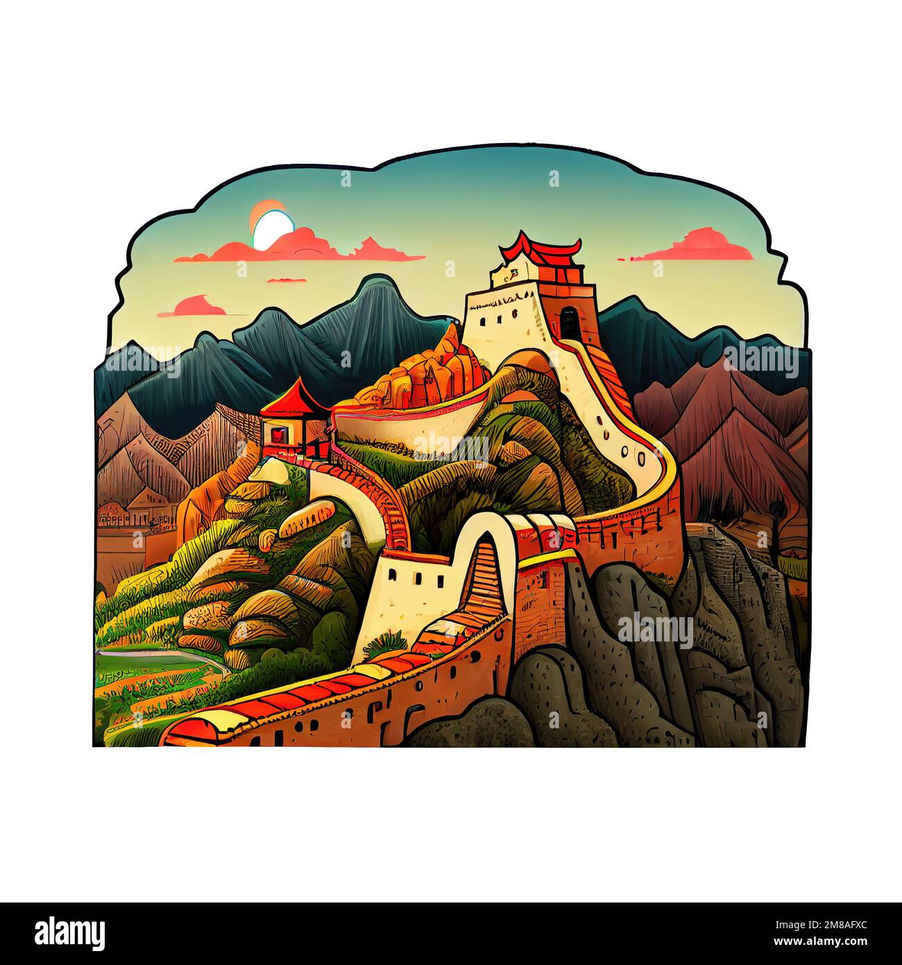 Asia the great wall of china Cut Out Stock Images & Pictures - Alamy
