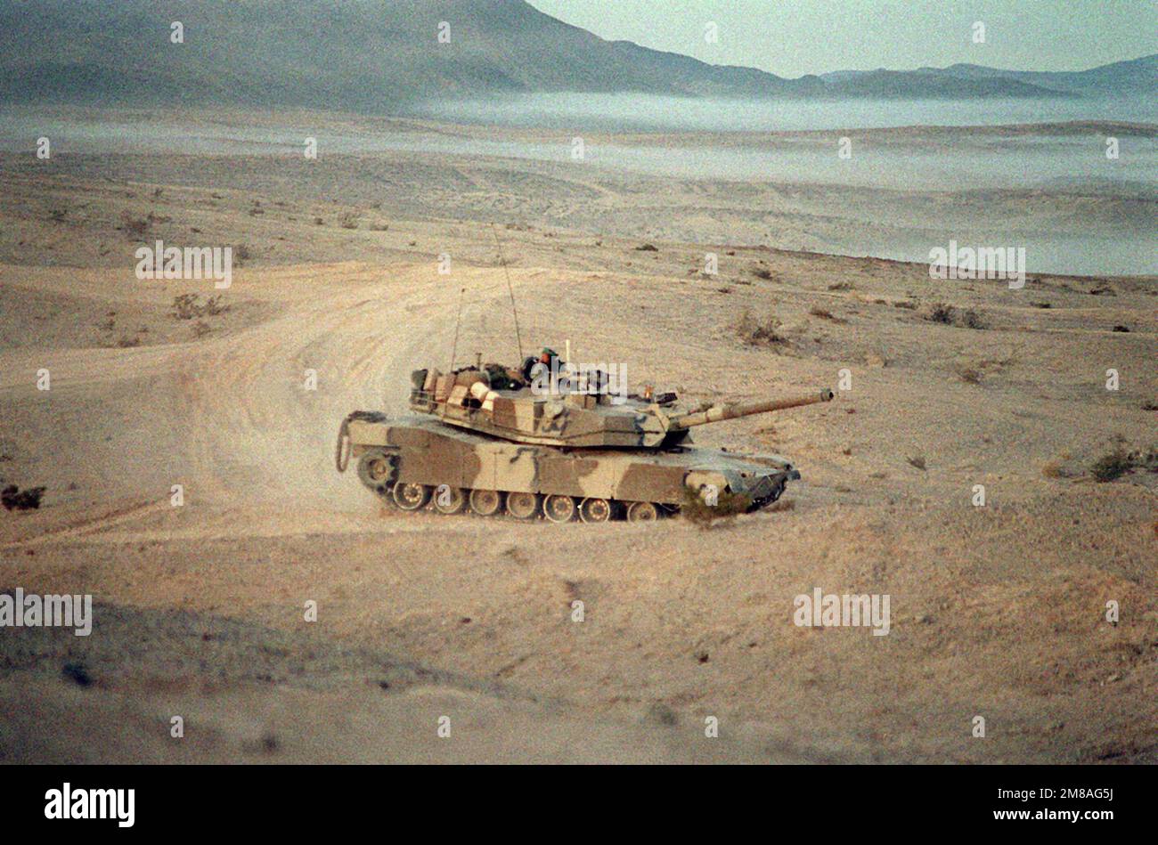 An M-1A1 Abrams main battle tank of the 24th Infantry Division ...