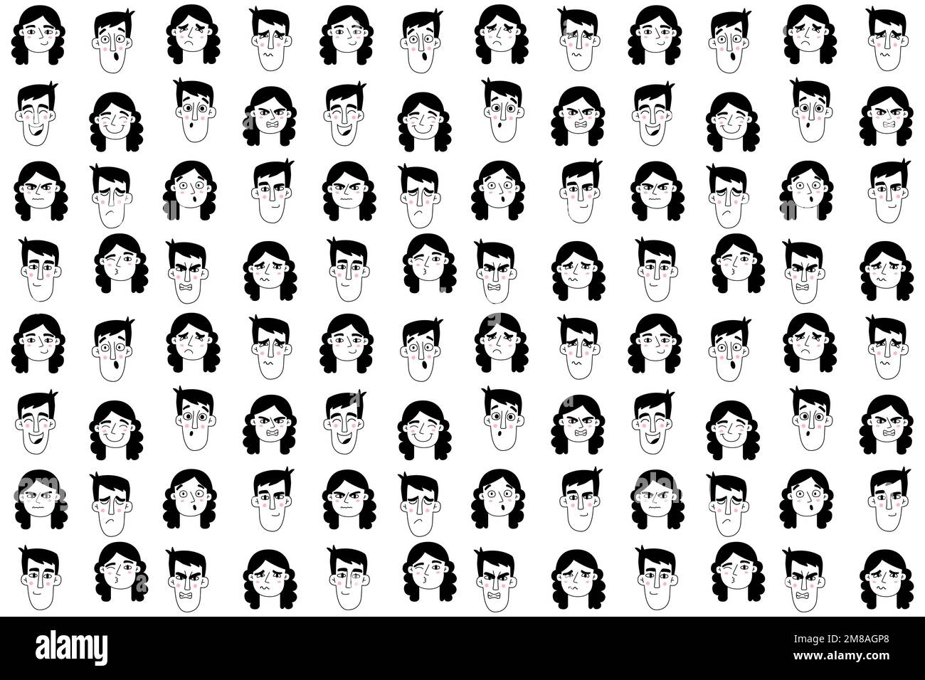 Sad woman happy face Cut Out Stock Images & Pictures - Alamy