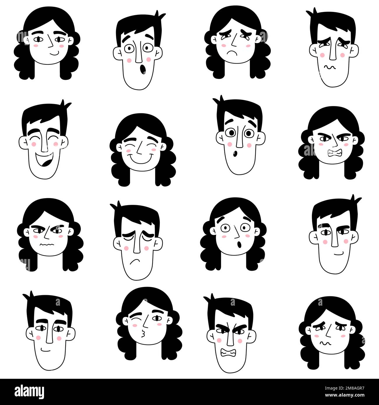 Black man facial expressions Stock Vector Images - Alamy