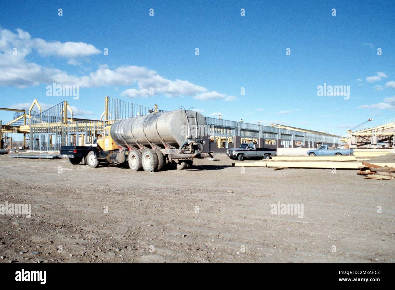 A view of the Comprehensive Health Care Center under construction. Base ...