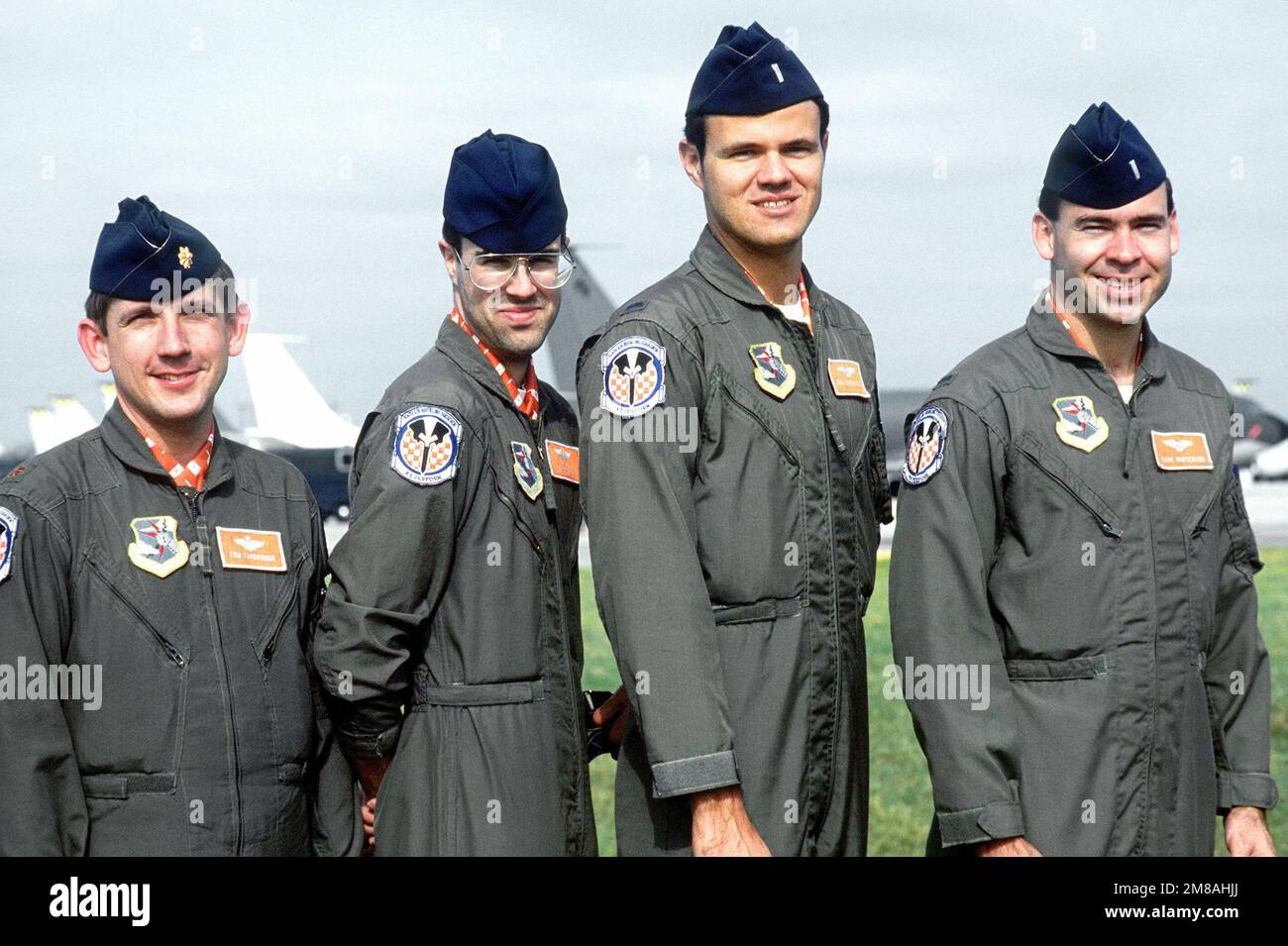 The members of one of the four crews to man the KC-135R Stratotanker ...