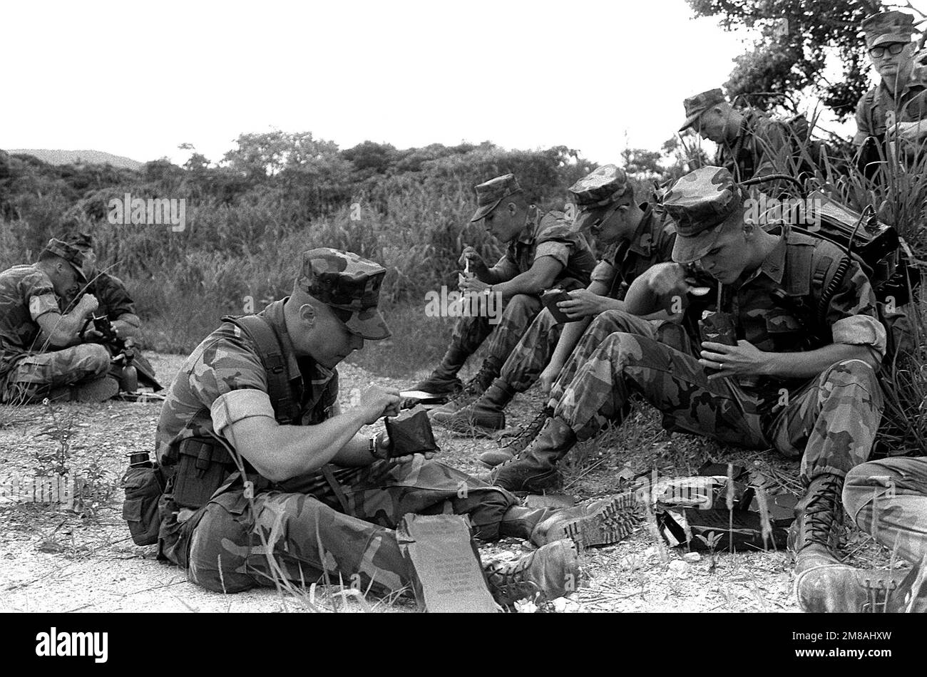 Meals ready to eat mre Black and White Stock Photos & Images - Alamy