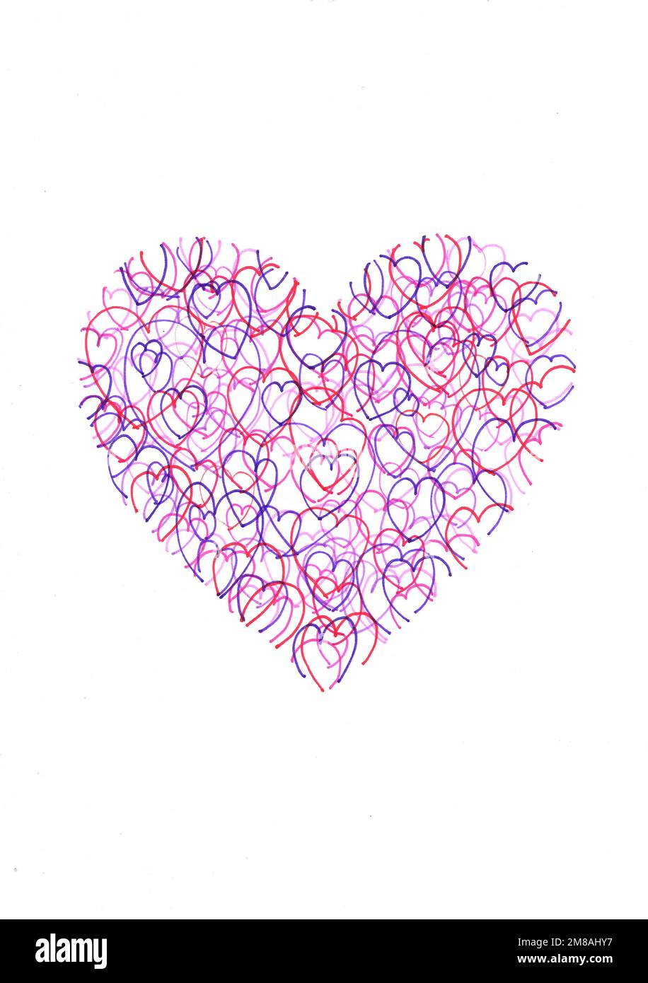 Abstract heart shape on a white background Stock Photo - Alamy