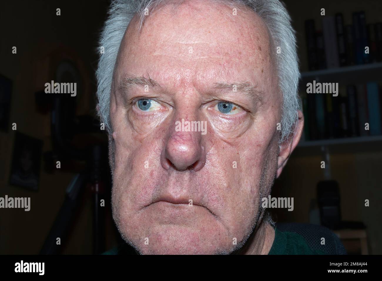 Old man with blue eyes from Sweden in closeup pic Stock Photo - Alamy