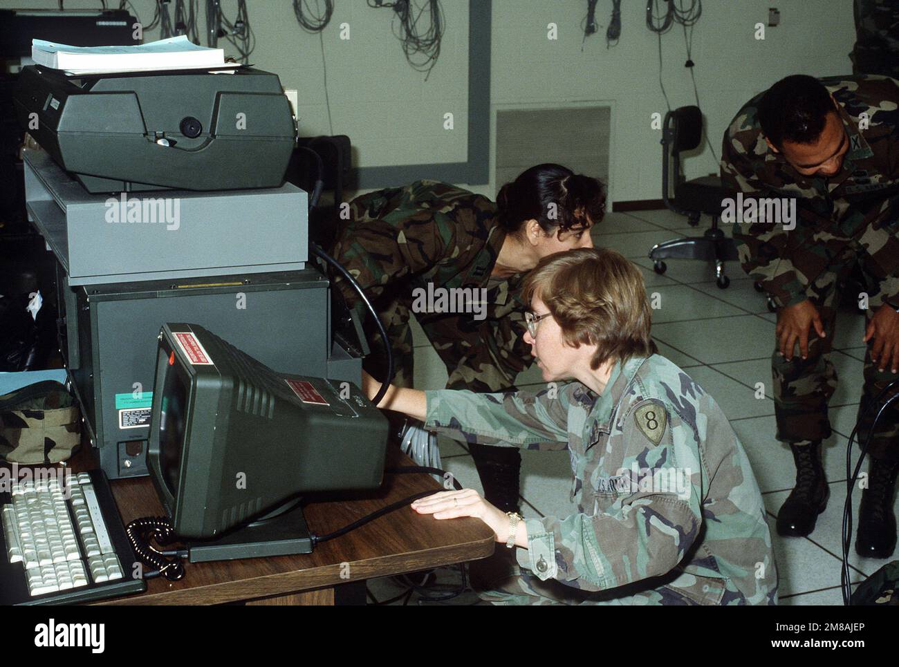 Army officers learn data communication skills in the Office Systems ...