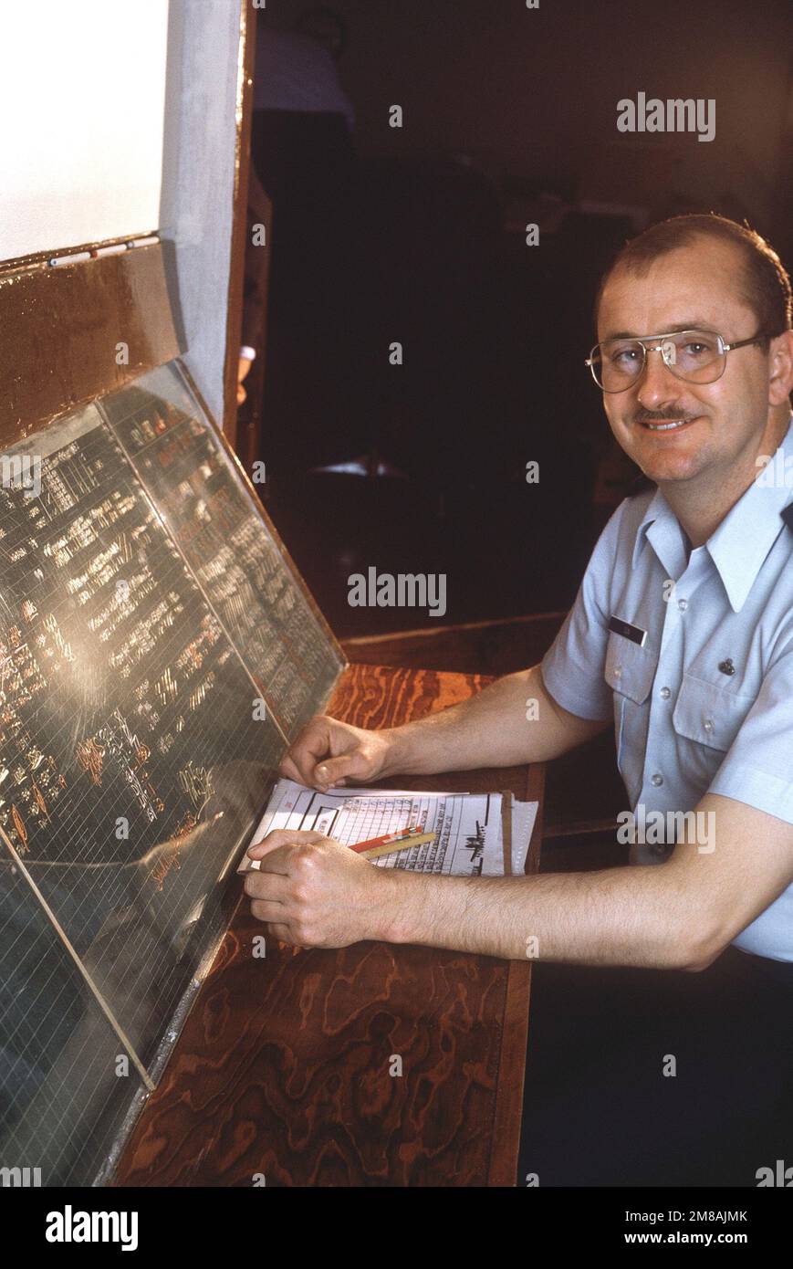 MSGT Willis Ison, a senior maintenance controller, schedules the ...