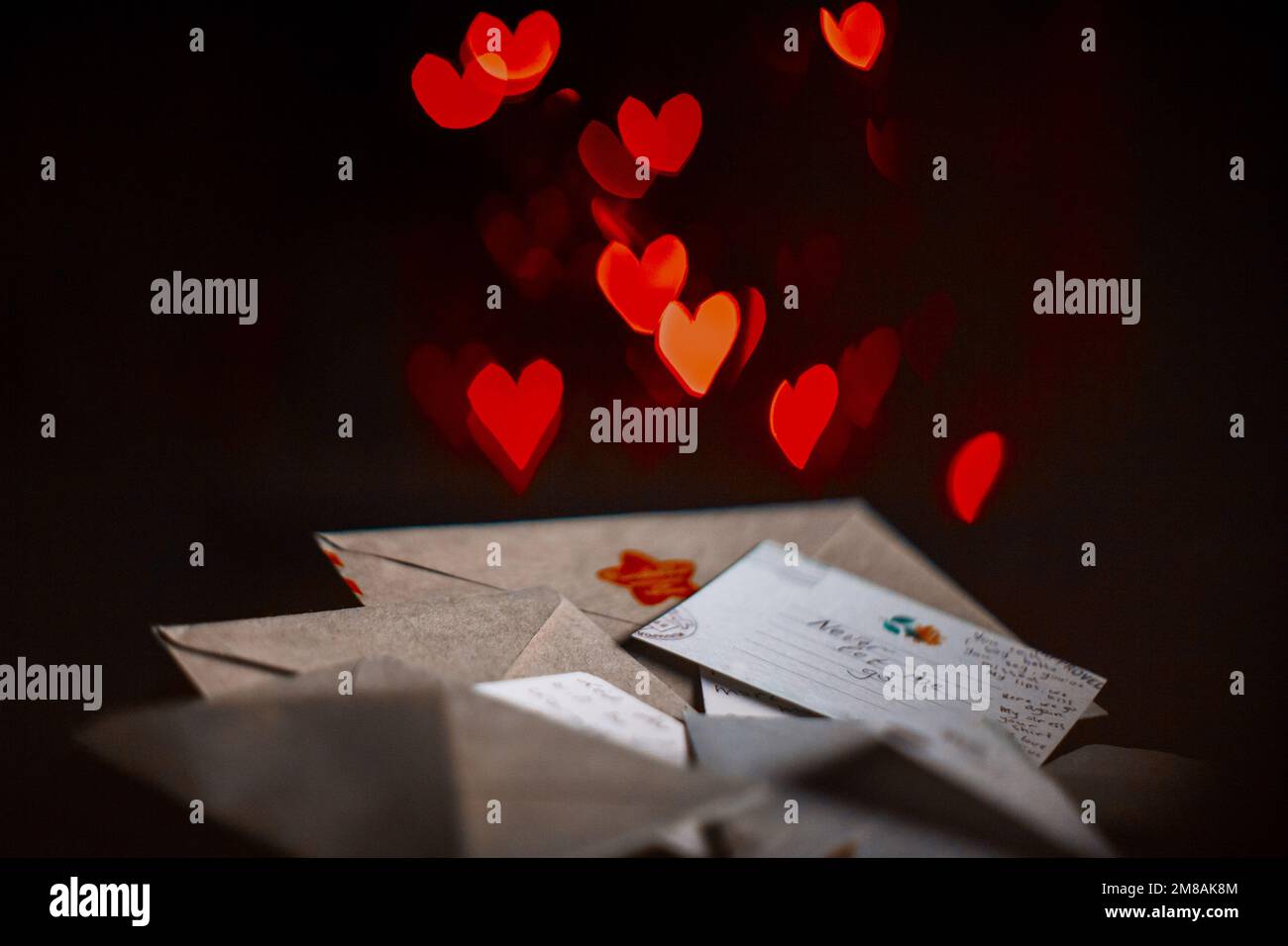 Valentines cards pile hi-res stock photography and images - Alamy