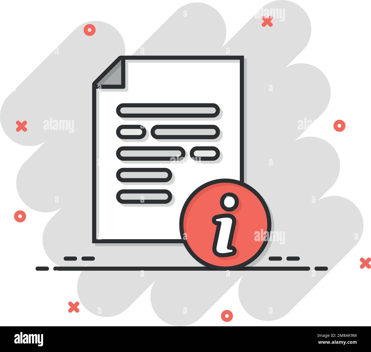 Instruction document icon in comic style. Manual cartoon vector ...