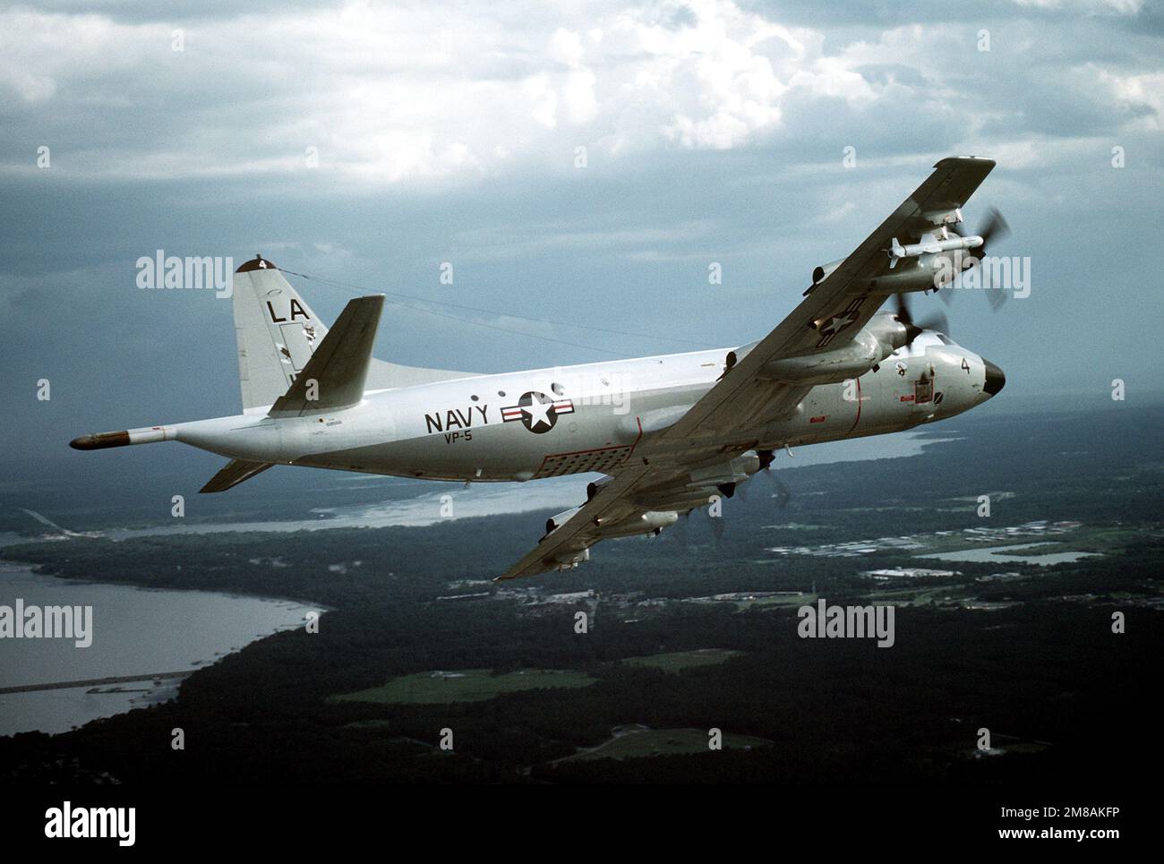 A Patrol Squadron 5 (VP-5) P-3C Orion aircraft employs Magnetic Anomaly ...