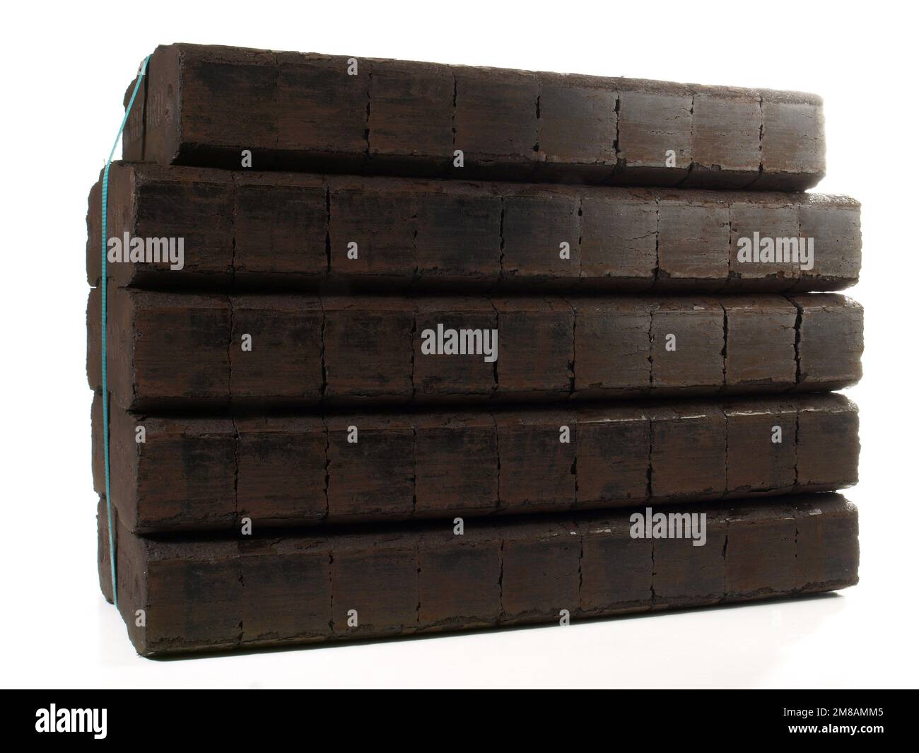 Coal Briquettes - Briquette Bundle isolated on white Background Stock ...