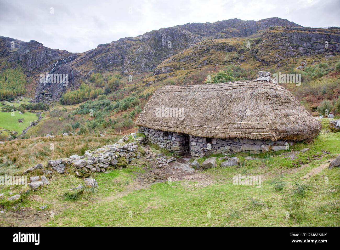 Picture of typical Irish landscape with medieval stone house Stock ...