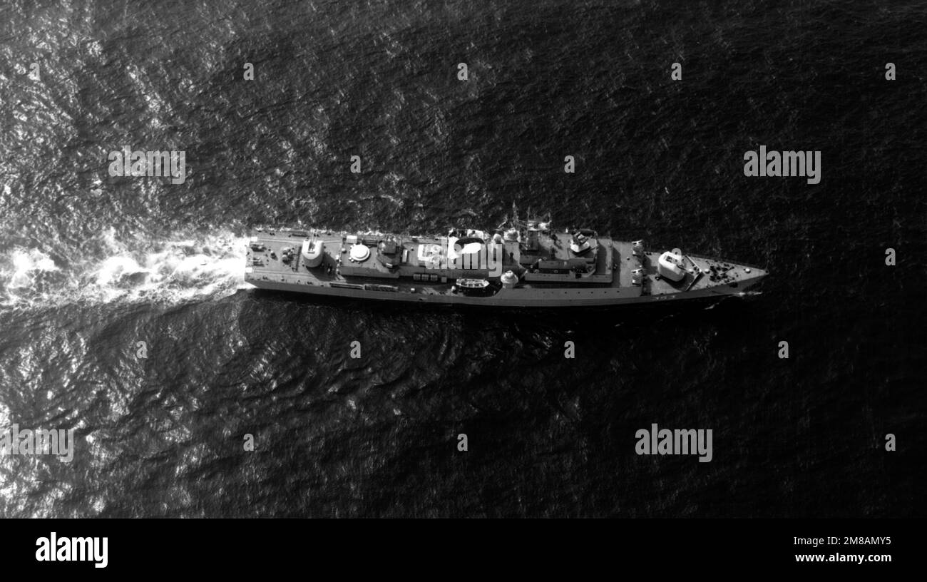 An overhead view of a modified Koni-class Soviet frigate. Country ...