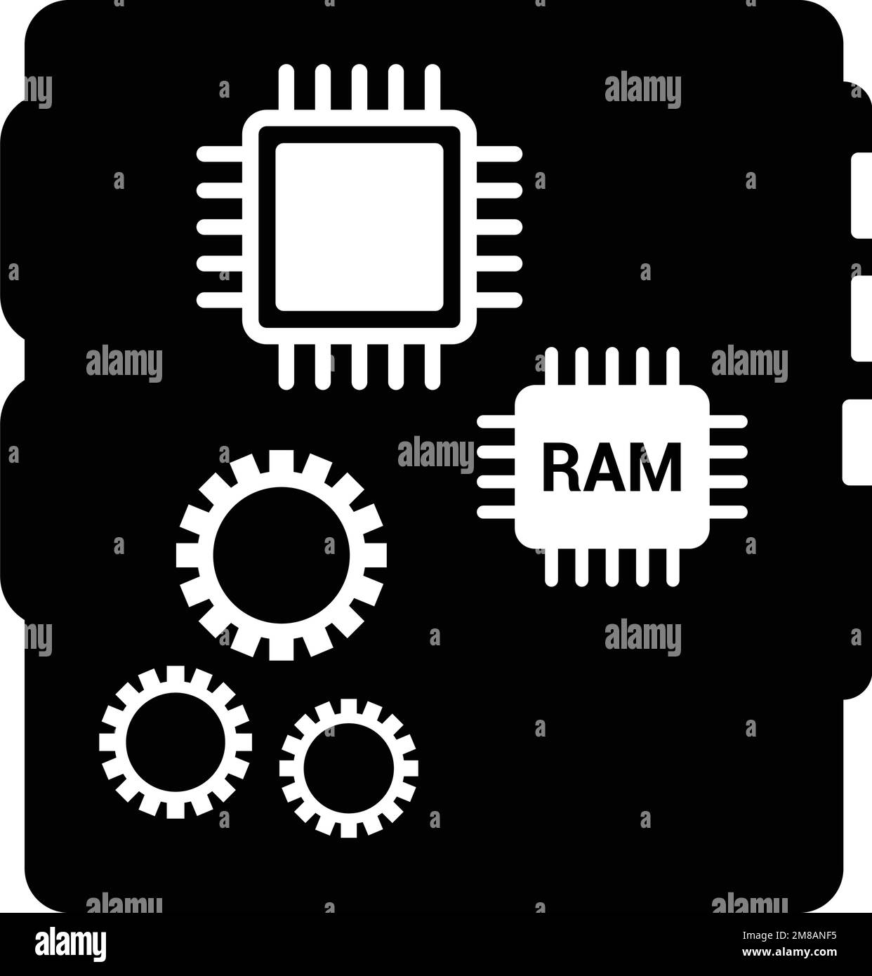Simple cpu icon Stock Vector Images - Alamy