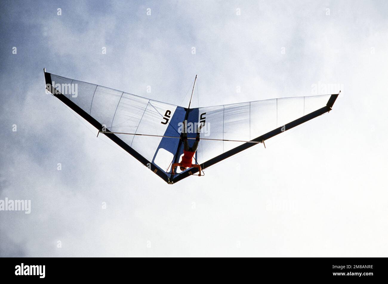 A view of a para-glider flying overhead. Exact Date Shot Unknown ...