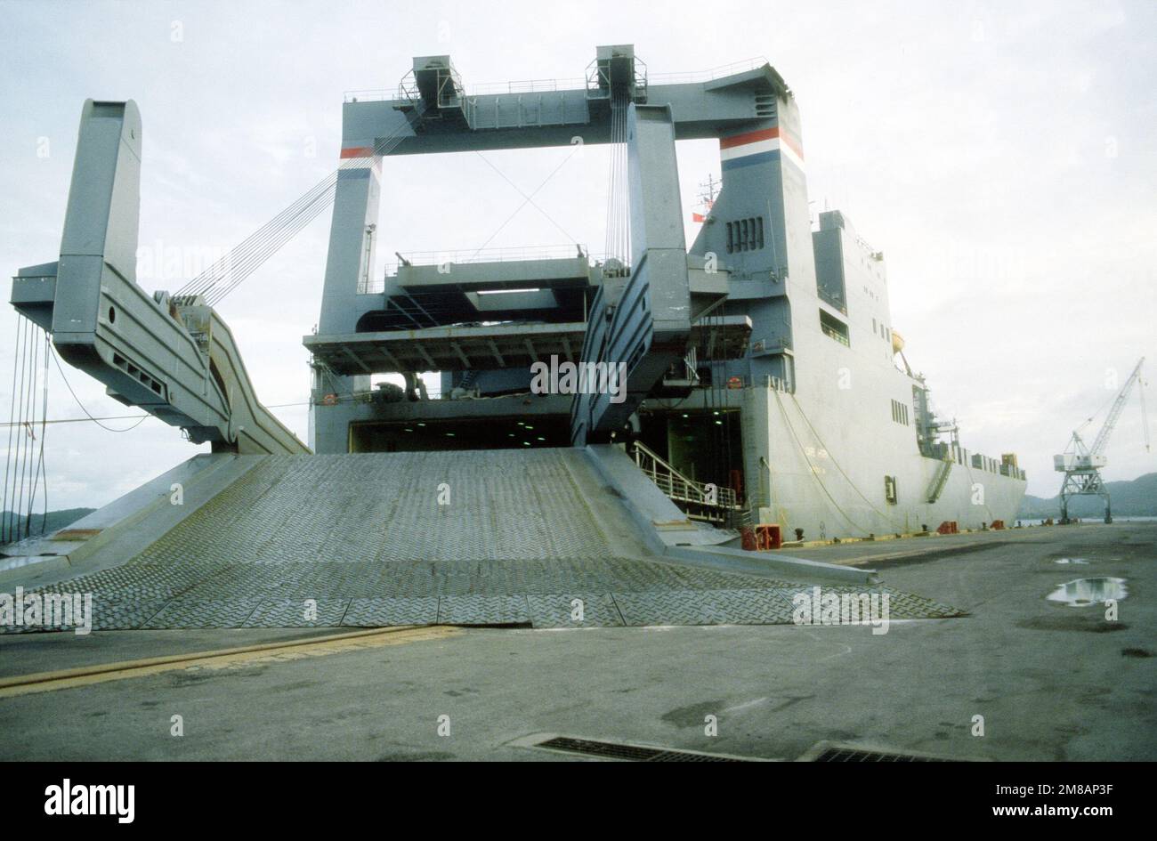 A view of the Military Sealift Command vehicle cargo ship CAPE HORN (T ...