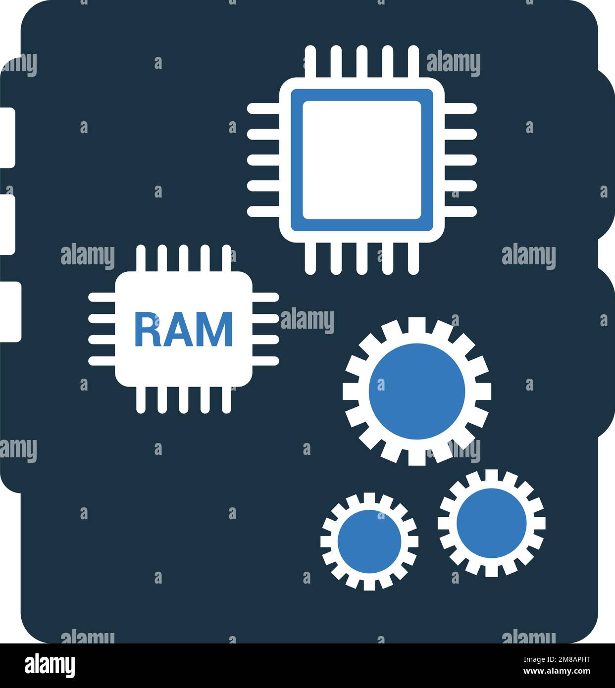 Simple cpu icon Stock Vector Images - Alamy